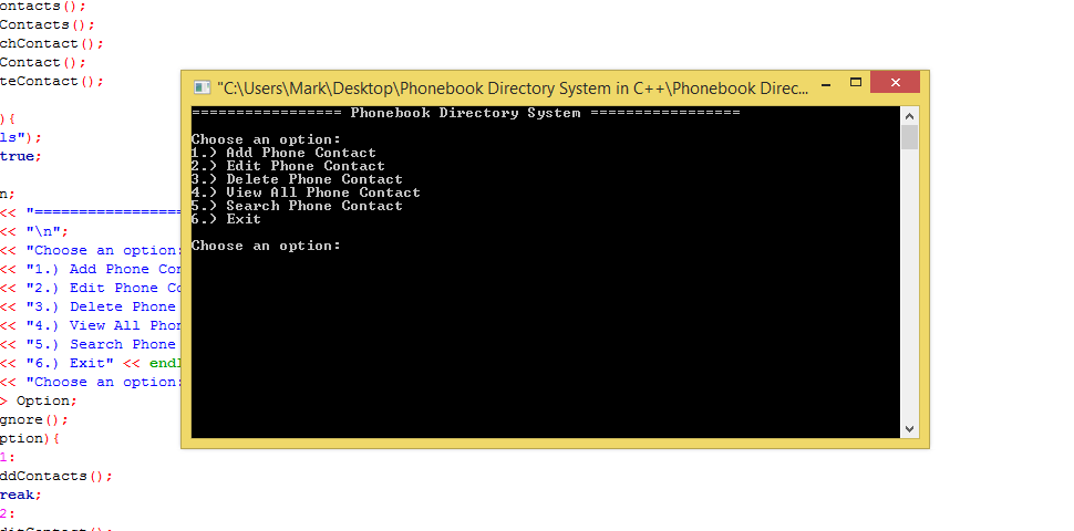 Phonebook Directory System in C++ Free Source Code | SourceCodester